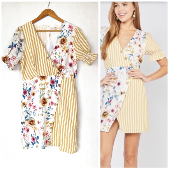 entro | Dresses | Entro Summer Days Colorblock Mixed Media Contrast ...